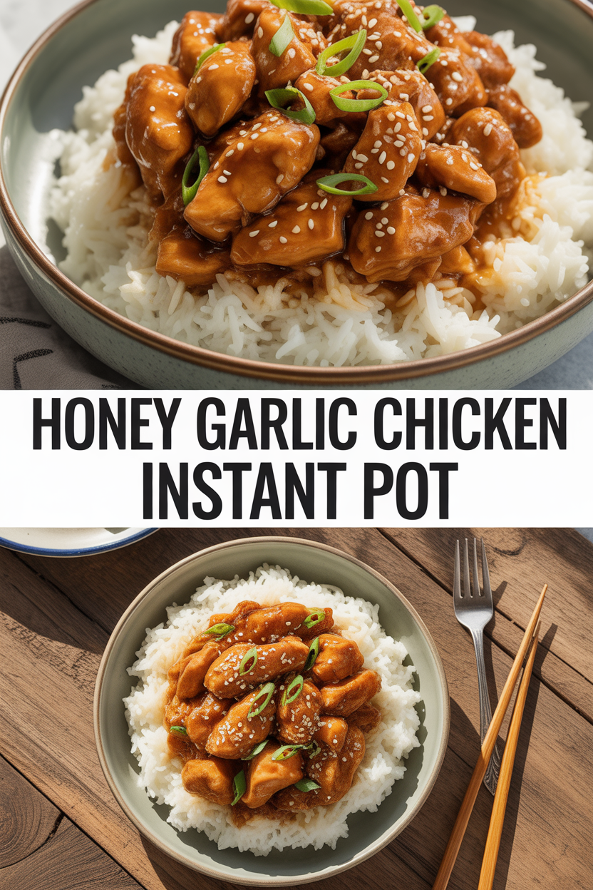Honey Garlic Chicken Instant Pot – Easy, Sticky, and Full of Flavor
