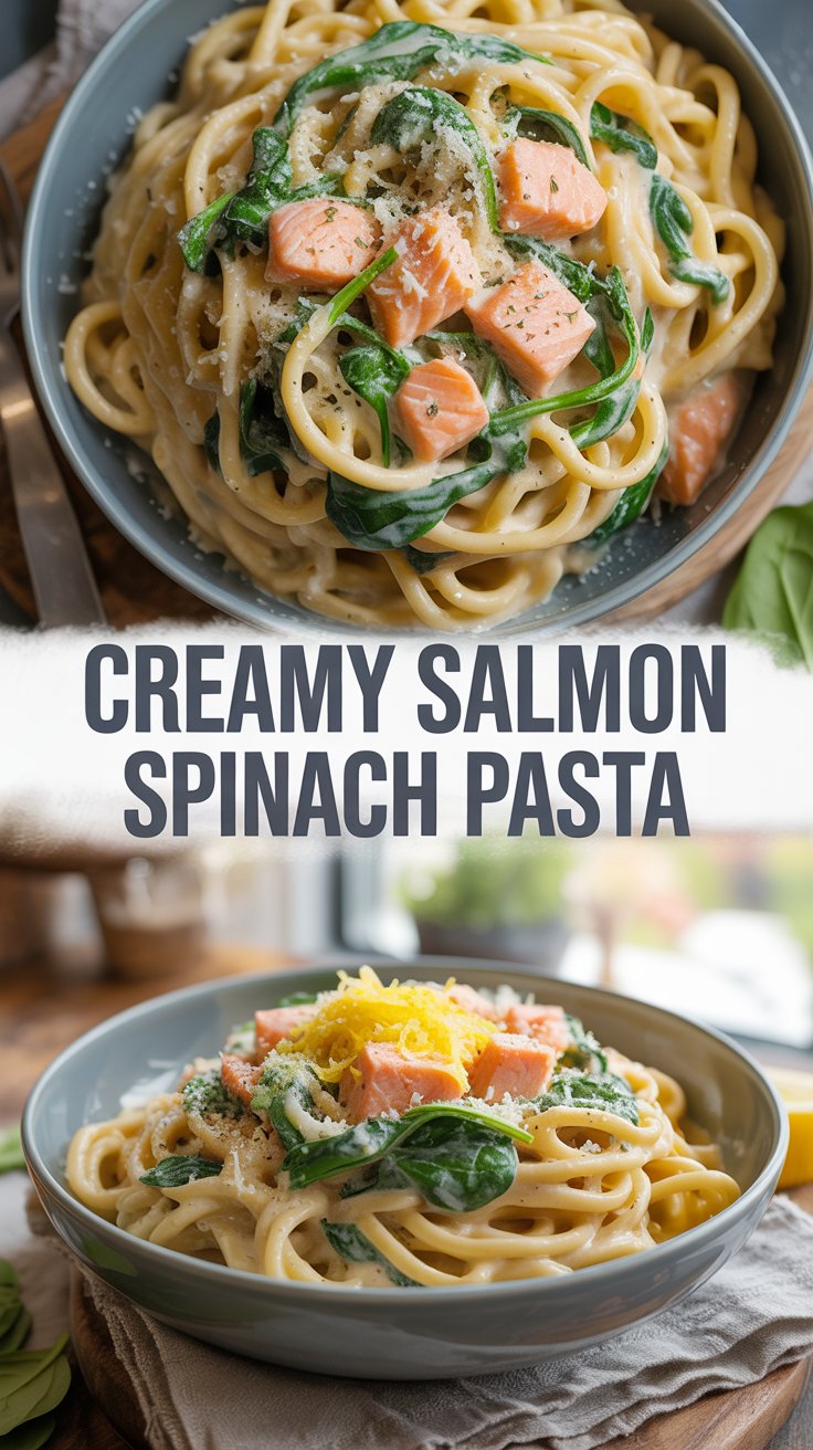 Creamy Salmon Spinach Pasta – Restaurant-Worthy in 25 Minutes!
